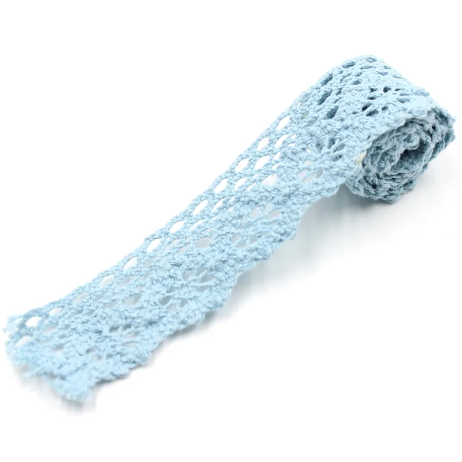 2 Yards Cotton Net Lace Trim - 25mm Embroidered Ribbon for Sewing ...