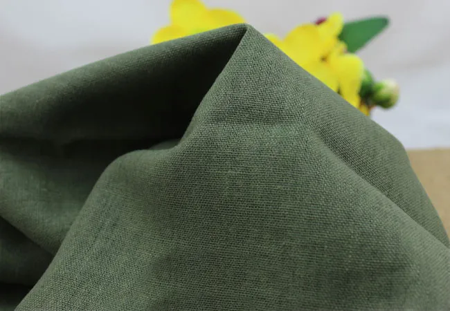 Army Green Cotton Linen Fabric Patchwork - 100x140cm - Crafting, Bags ...