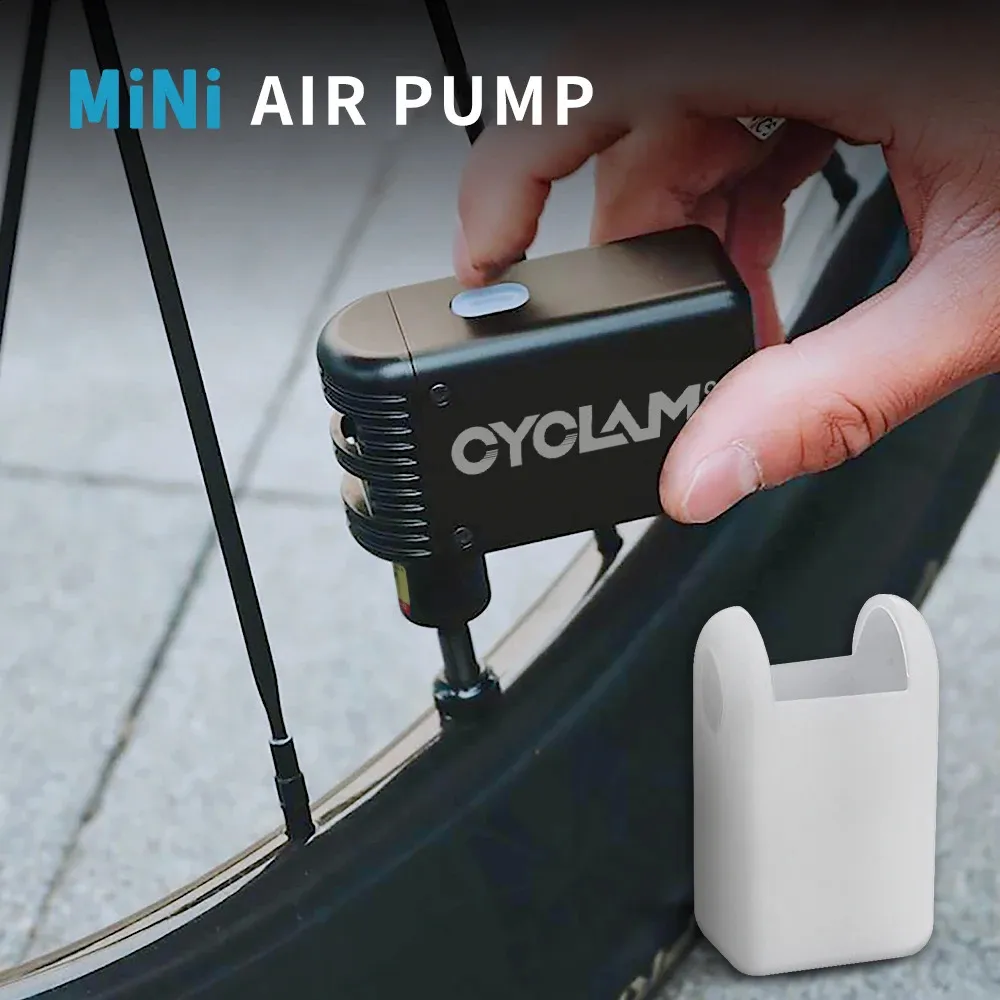Cordless Portable Bike Pump - CYCLAMI Mini EPump for Presta & Schrader ...