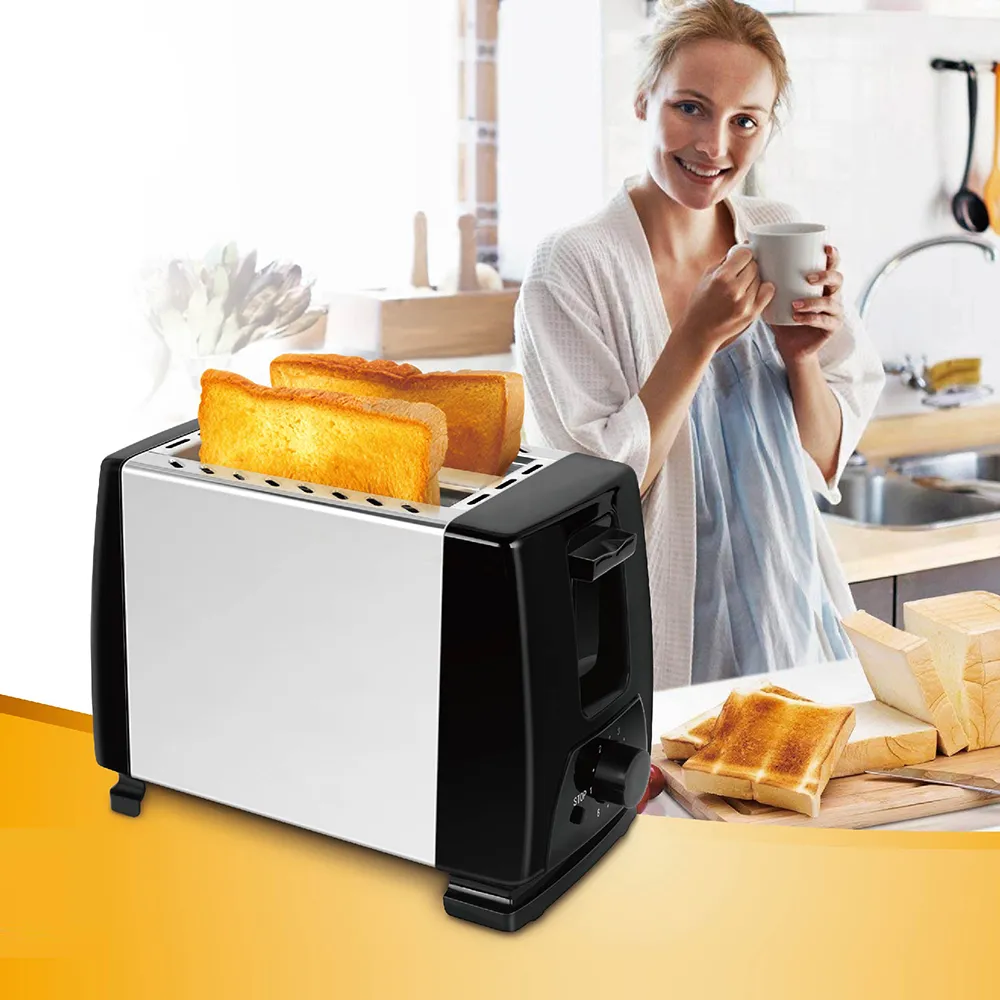 Fast Heating 2-Slice Toaster: Stainless Steel Bread Maker for Delicious ...