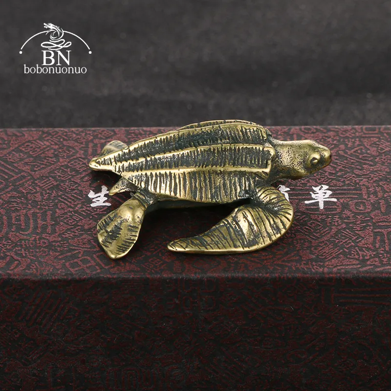 Miniature Solid Brass Sea Turtle Brass Figurines Perfect Tea Pet Craft ...