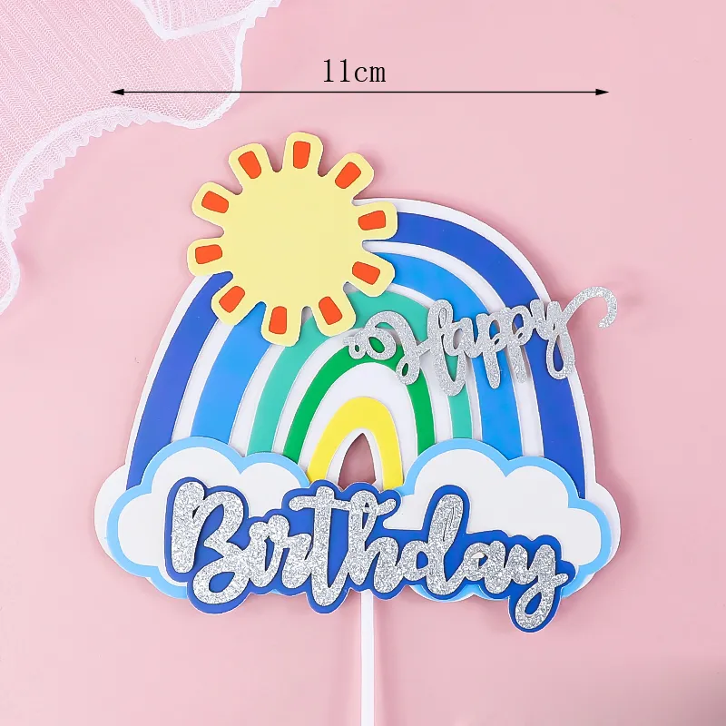 Rainbow Castle Cake Topper for 100th Birthday & First Birthday ...