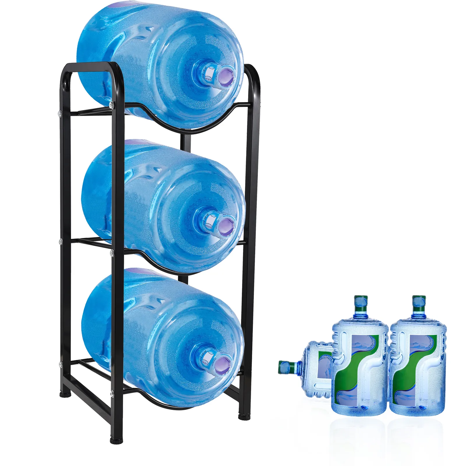 Heavy Duty 3 Tier Water Cooler Jug Stand Rack With 5 Gallon Capacity ...