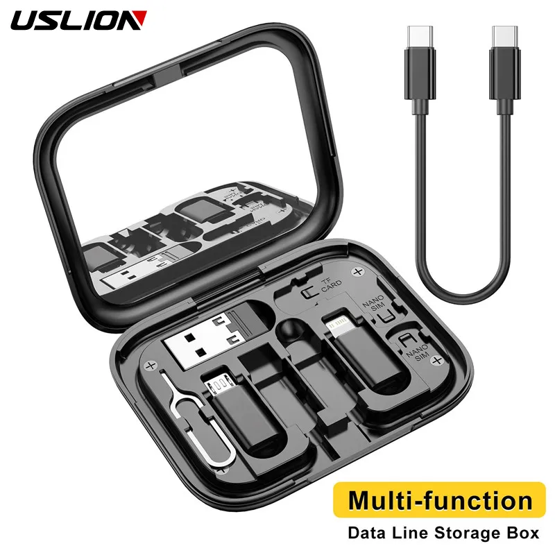 Mini USB C Data Cable Set: 60W Fast Charging, Multi-Function Travel ...