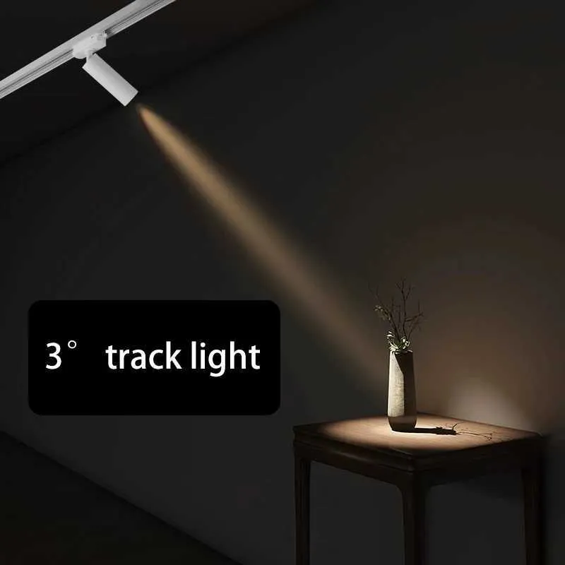 Adjustable LED Smart Magnetic Track Light With 3 Degree Beam Rail For ...