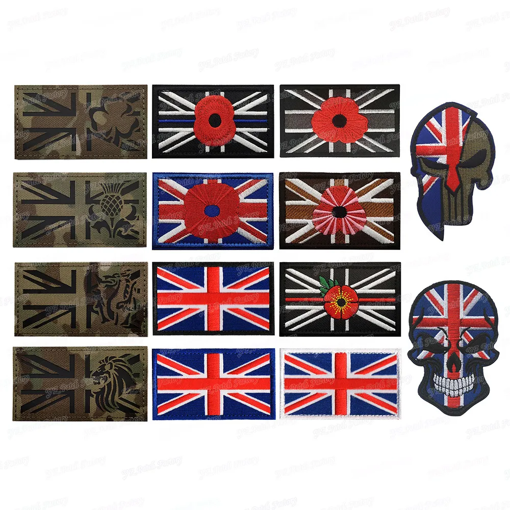 BRITISH Reflective Union Jack Flag Patch IR Safety... From Dh2958055 ...