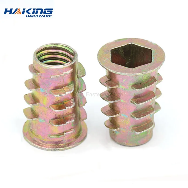Metal Hexagon Socket Head Insert Nuts M4 M5 M6 M8 Zinc Alloy For Wood ...