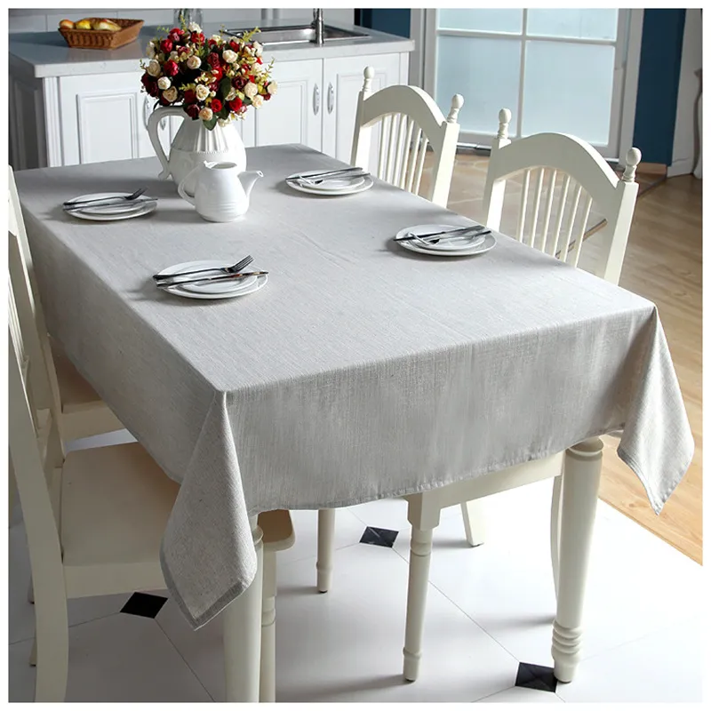 Geometric Rectangular Tablecloth - Solid Colors, Plain Design for ...