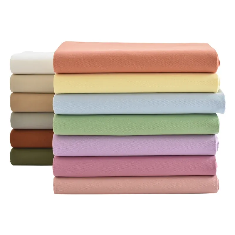 150x50cm Pure Cotton Twill Fabric - Solid Colors, Thick, Washed, for ...