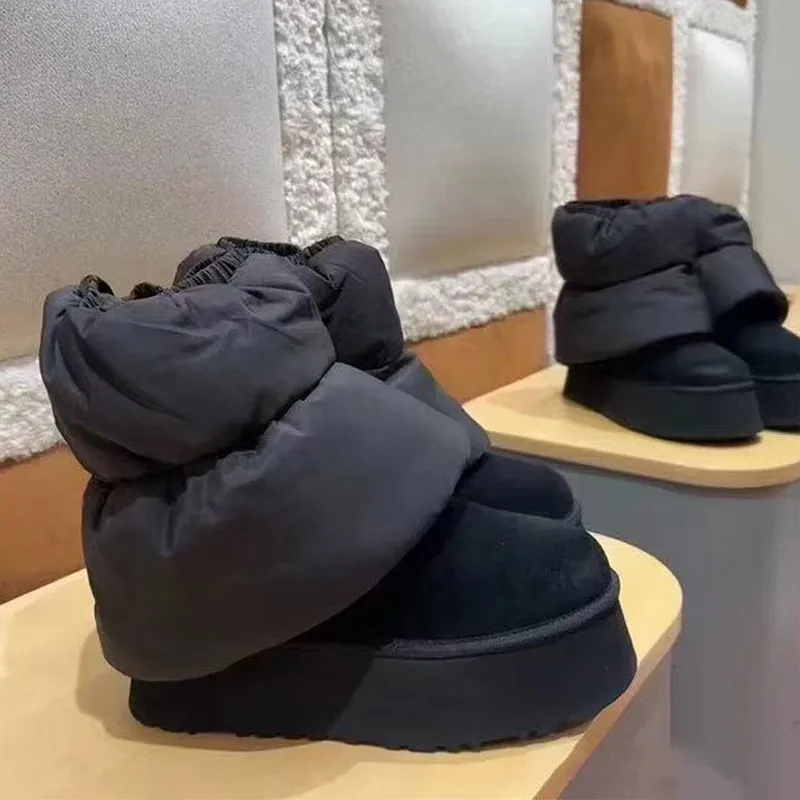 Designer Genuine Leather Mini Dipper Puffer Puffer Boots With Platform ...