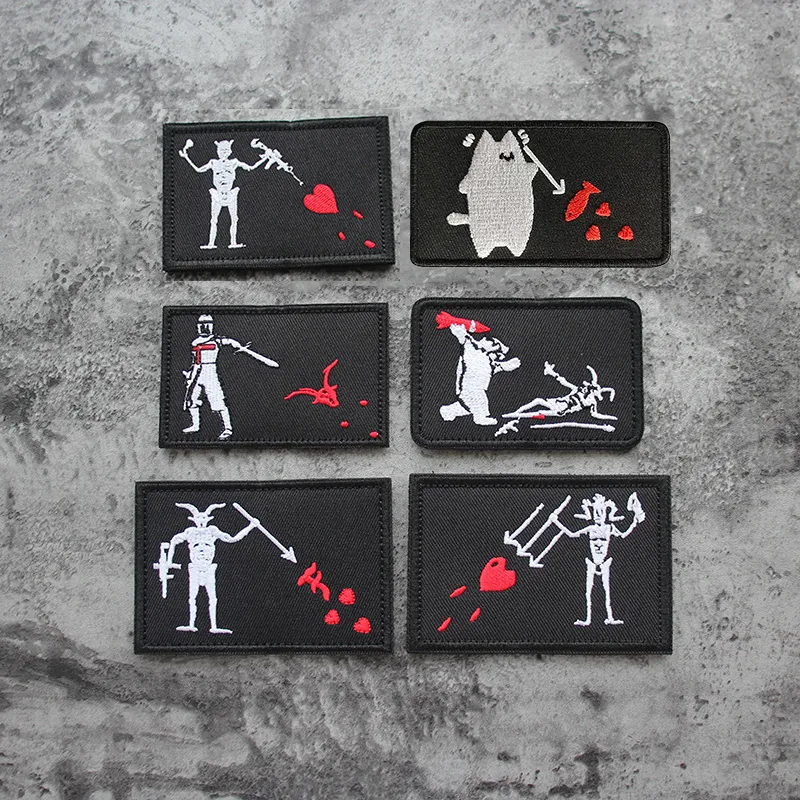 Blackbeard Pirate Flag Edward Embroidery Patch FOG Time Funnel AK ...