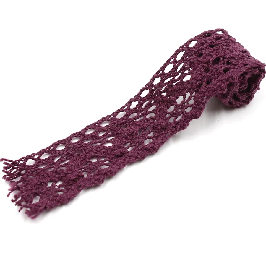 2 Yards Cotton Net Lace Trim - 25mm Embroidered Ribbon for Sewing ...