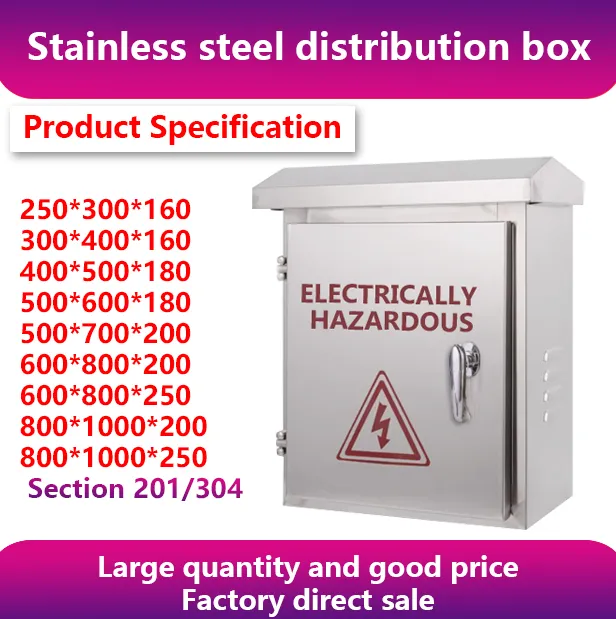 304 / 201 Stainless Steel Outdoor Electrical Enclosure Box 25 in x 30 ...