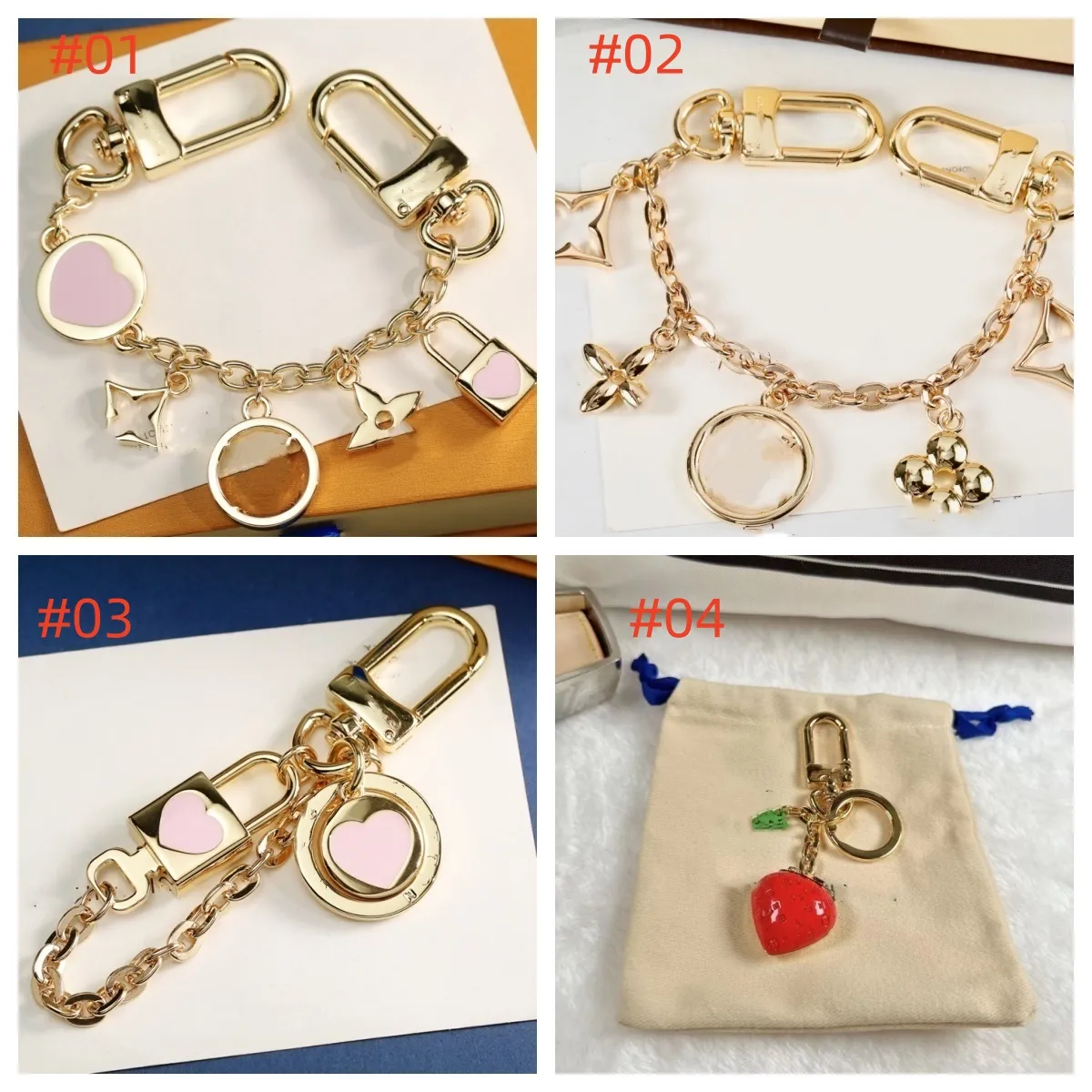 Keychain Designer Bag Chain Luxury Ladies Car Gold Keychain Women ...