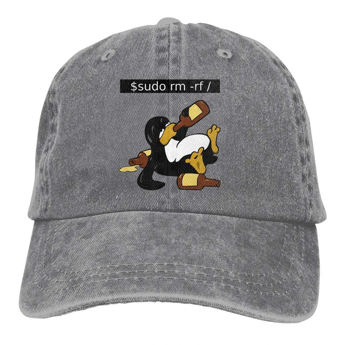 Linux Tux Penguin Baseball Cap - Sun Shade Hat for Men - Peaked ...