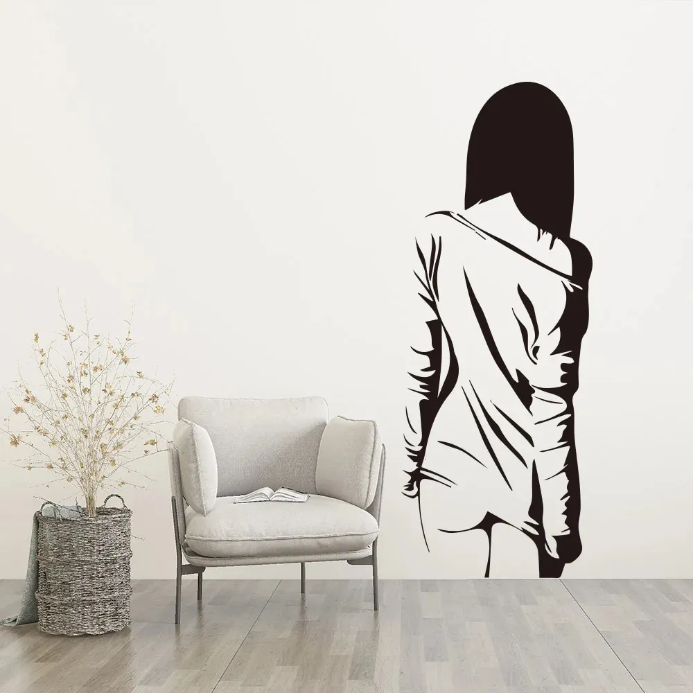 Large Sexy Girl Vinyl Wall Sticker for Bedroom and Living Room ...