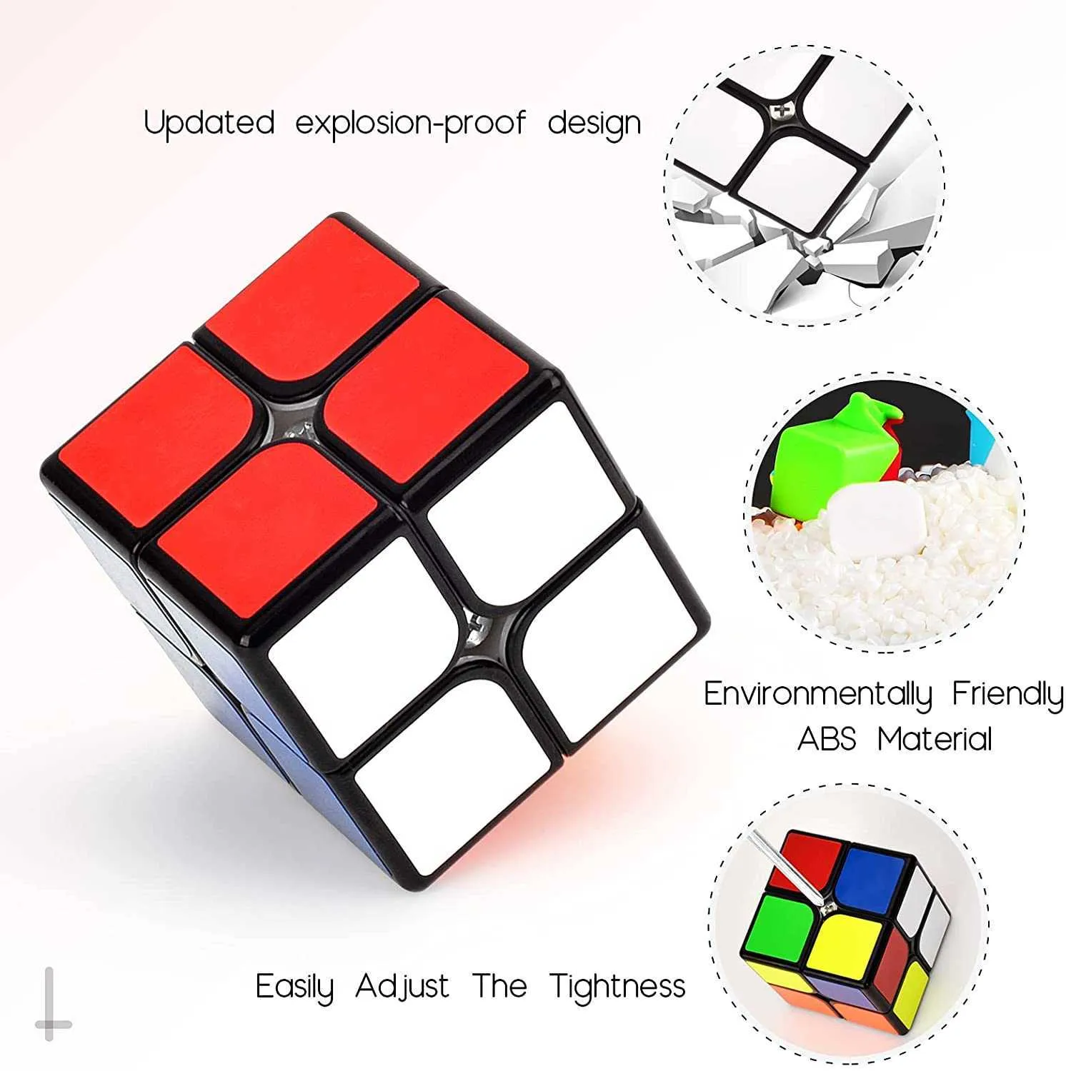 2x2 Speed Cube Puzzle Toy - Smooth Mini Pocket Twist for Kids & Adults ...