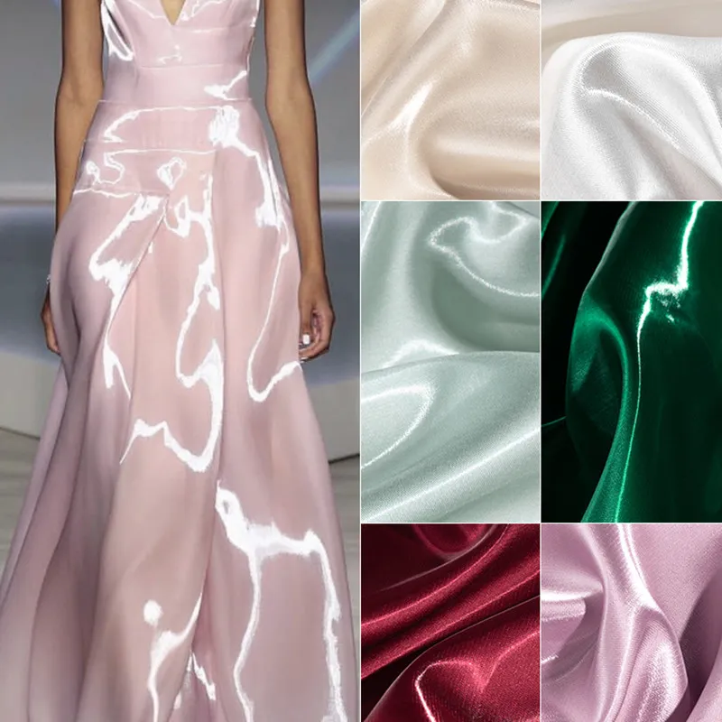 Luxury Glossy Metallic Liquid Satin Fabric Reflective Galaxy Shiny ...