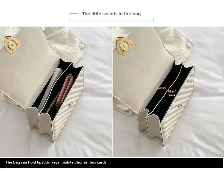 Fashion Texture Pleated Handbag Spring Single Shoulder Messenger Bag ...