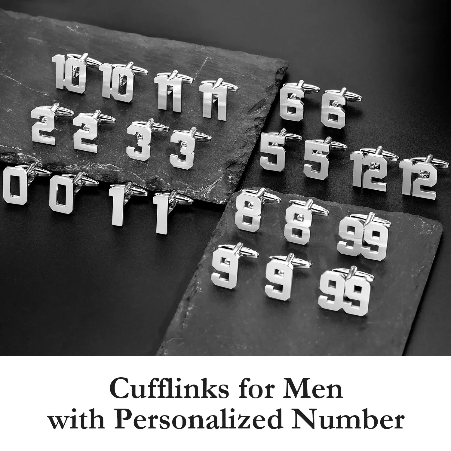Personalized Sports Number Cufflinks for Men - High Quality Stainless ...