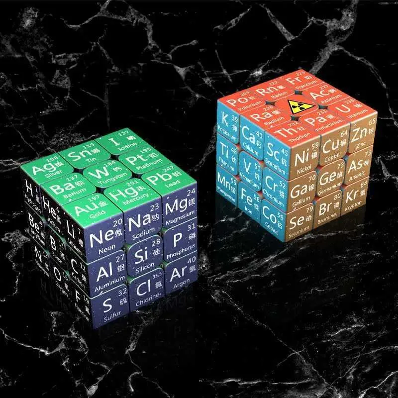 3x3 Speed Cube Periodic Table Of Elements Creative Third Stage Children ...