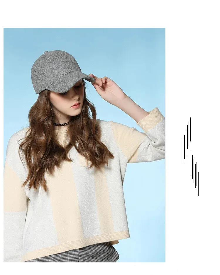 Wool Thickened Silk Baseball Cap for Women Winter Outdoor Sports Solid ...