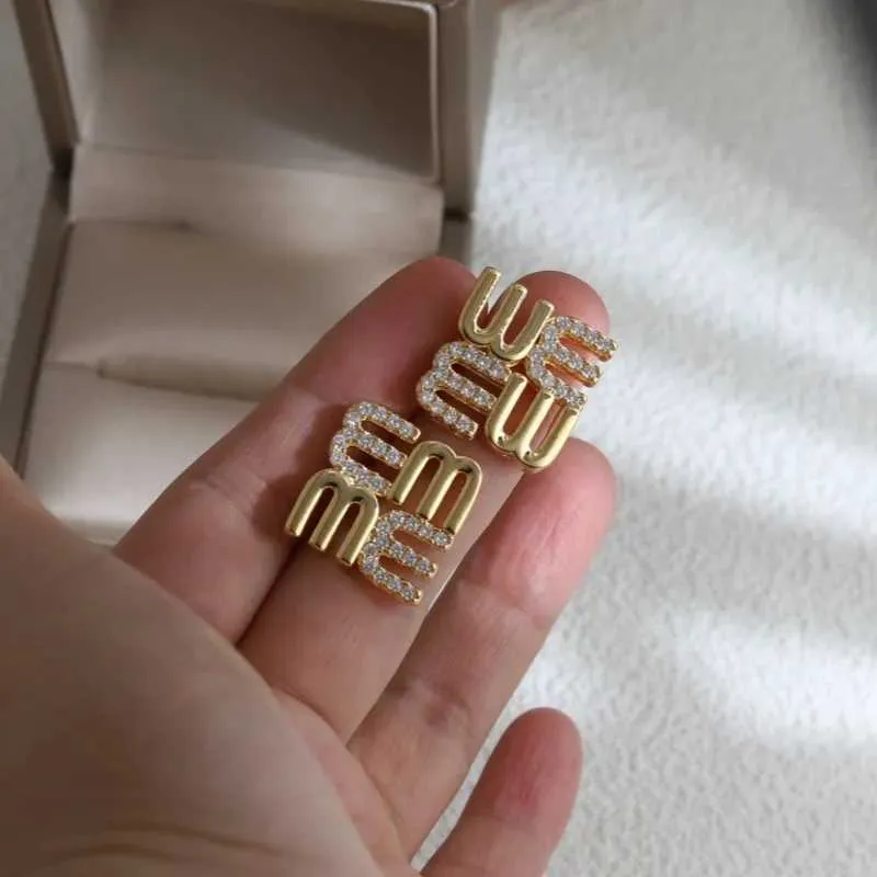 Korean New Design 18K Gold Plated Zircon Baguette Diamond Earrings ...