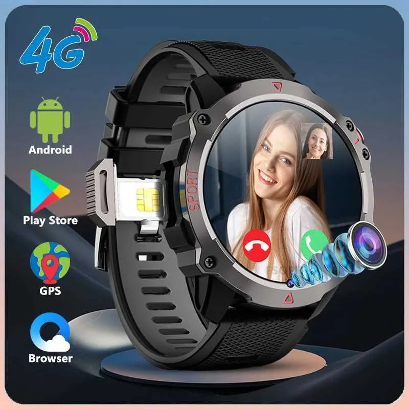 1.5 Inch 4G Network SIM Card Smartwatch Camera Video Call GPS Wifi ...