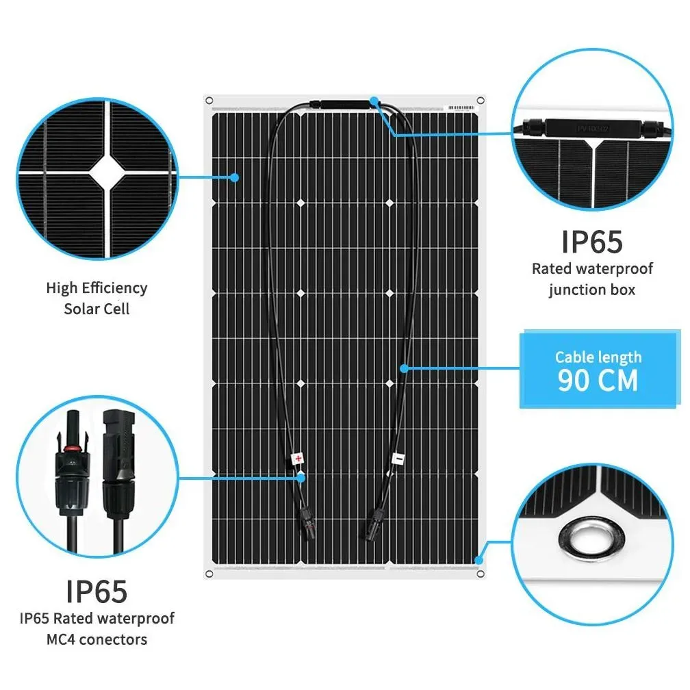 Dokio Flexible Solar Panels 100W 300W Monocrystalline... From Etotop4 ...
