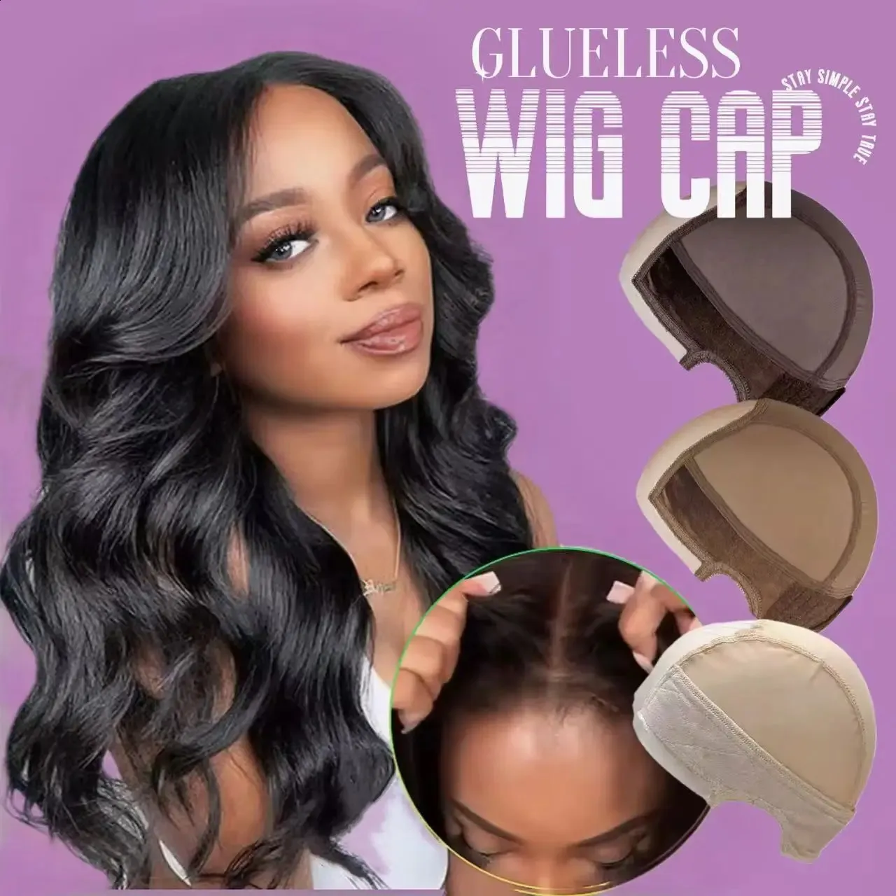 Lace Wig Grip Cap for Women Adjustable HD Lace Wig Cap with Non-Slip ...