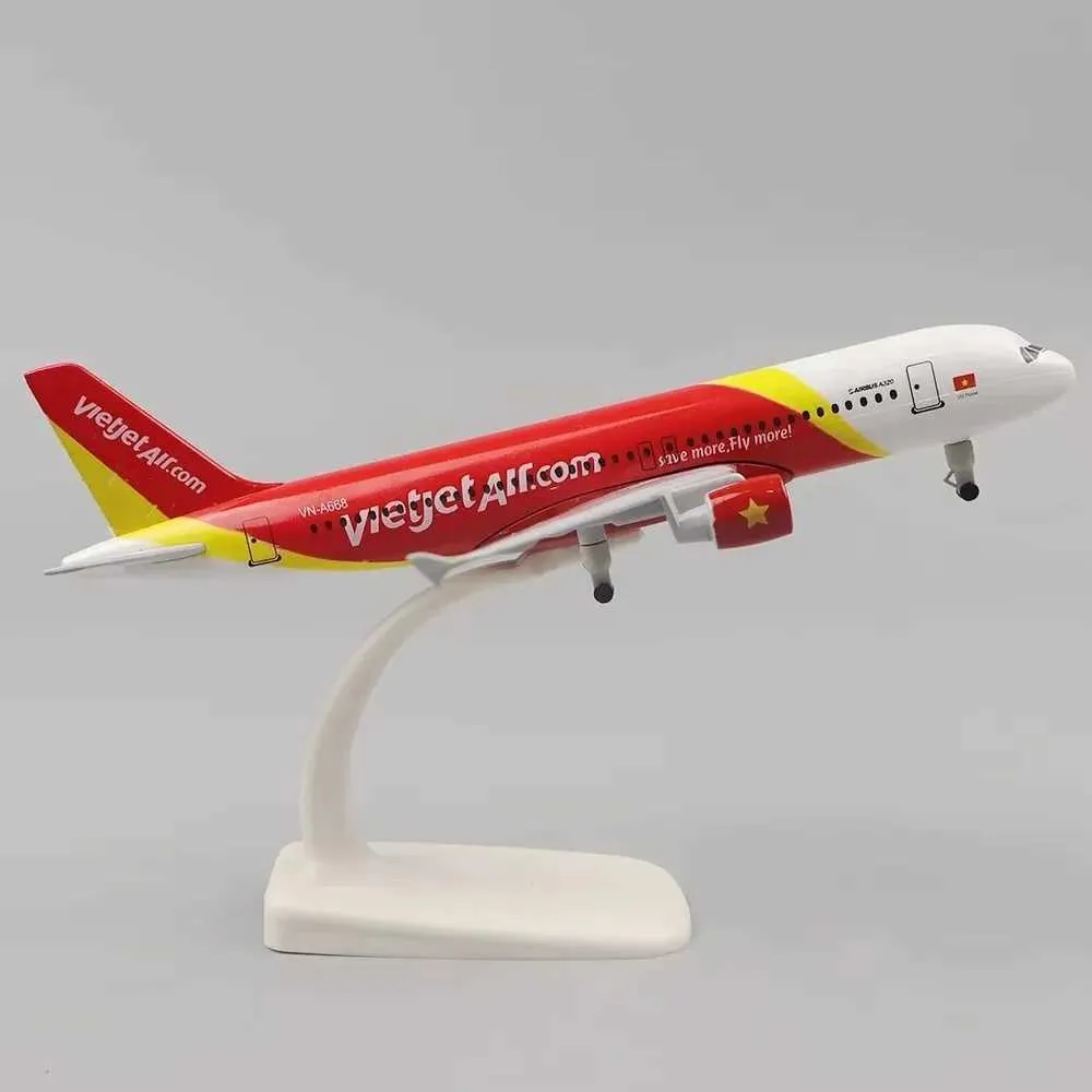 Vietjet A320 Die Cast Airplane Toys 20cm Scale Replica Alloy Airplane ...