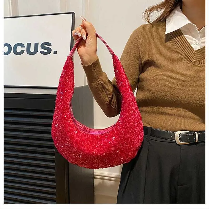 2025 New Sparkling Sequin Ladies Dinner Bag With Eye Cahing Zipper ...
