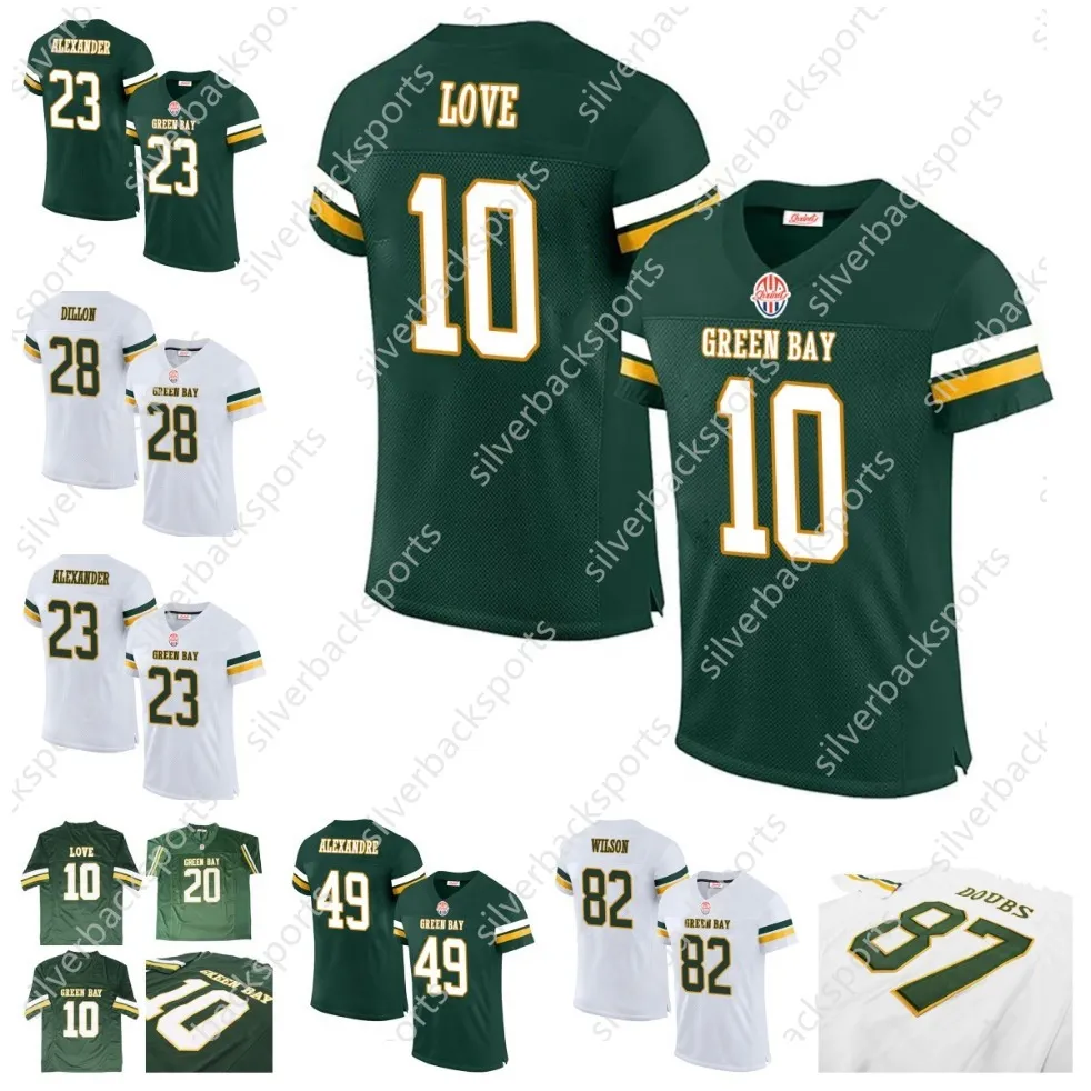 Custom -2025 Jerseys: 10 Love, 87 Doubs, 4 Favre, 92 White, 85 Kraft ...