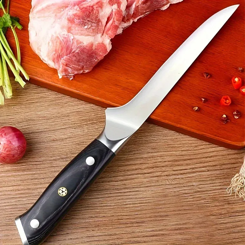 Boning Knife, Sharp Split Point Butcher Knife, Stainless Steel Kitchen ...