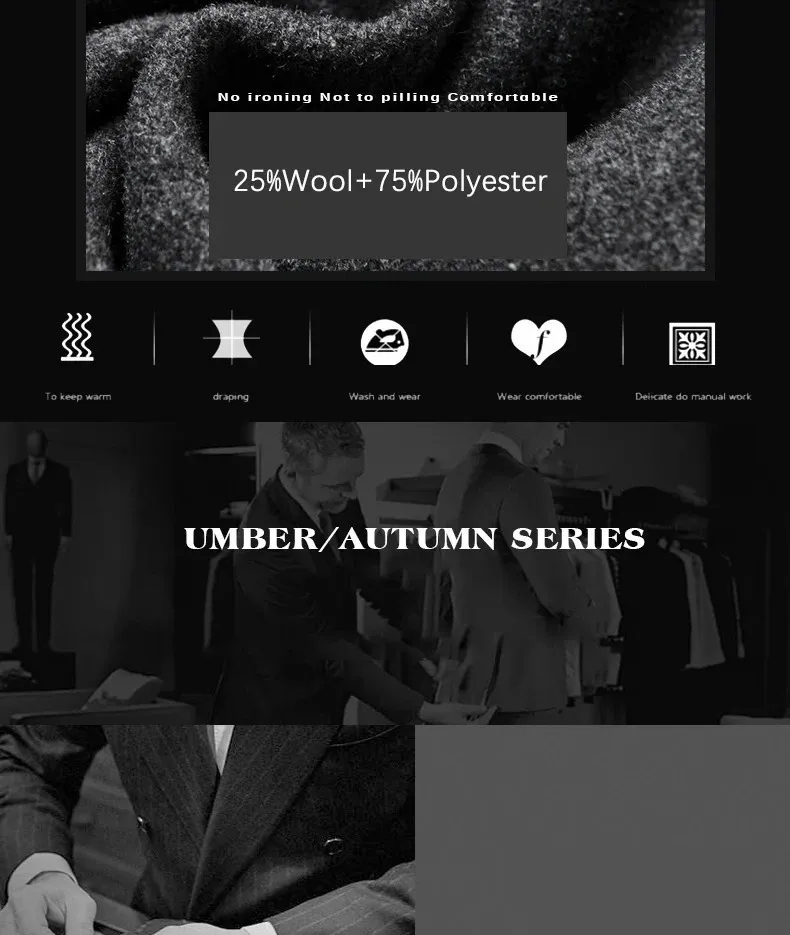 Browon Men's Winter Coat: Chinese Style Stand Collar Solid Woolen ...