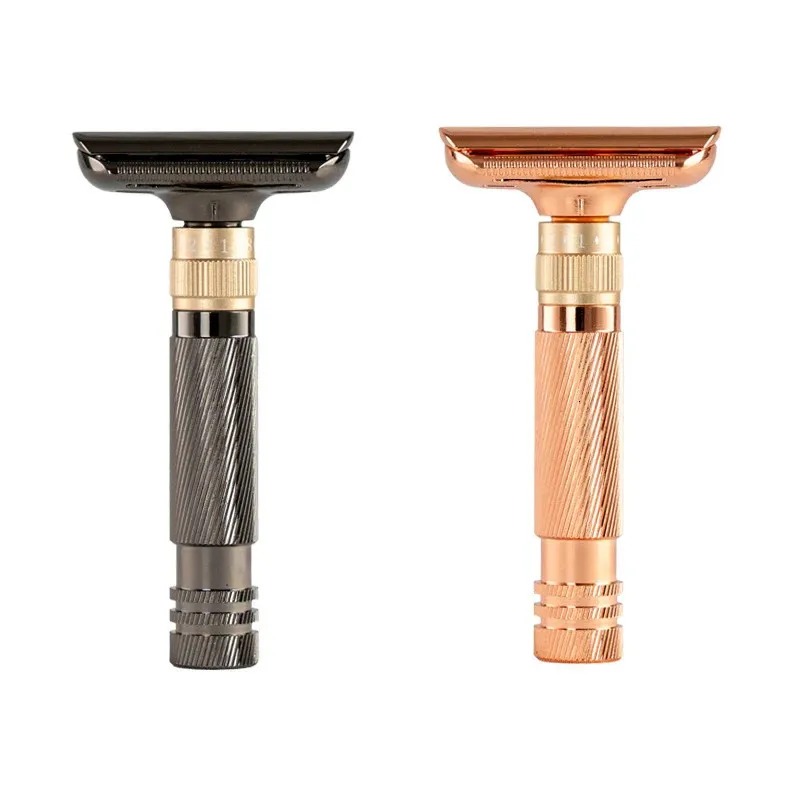 Adjustable Stainless Steel Double Edge Safety razor gold for Men - 1-8 ...