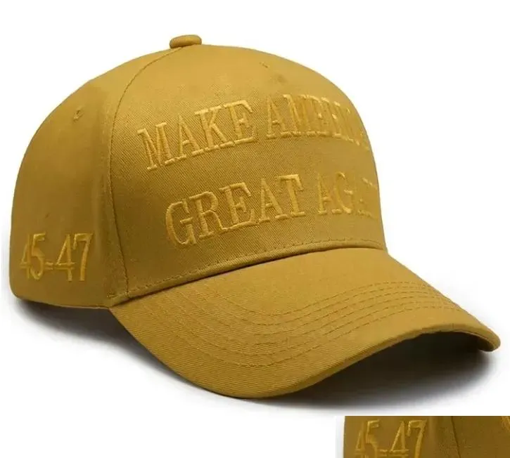 Embroidered Gold Wrexham Baseball Cap Make America Great Again Party ...