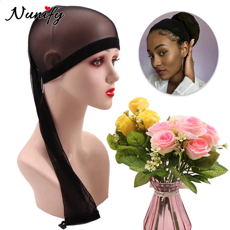 Braided Cap Long Hair Braid Sleeve, Spandex Mesh Wig Cap With ...