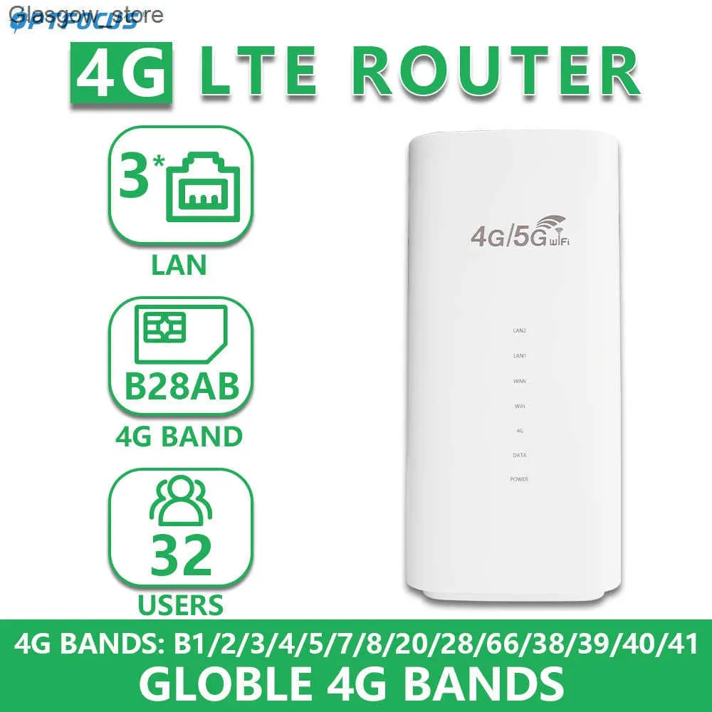 OPTFOCUS 4G LTE Car 4g Modem Router With 300Mbps Speed, 3 LAN Ports ...