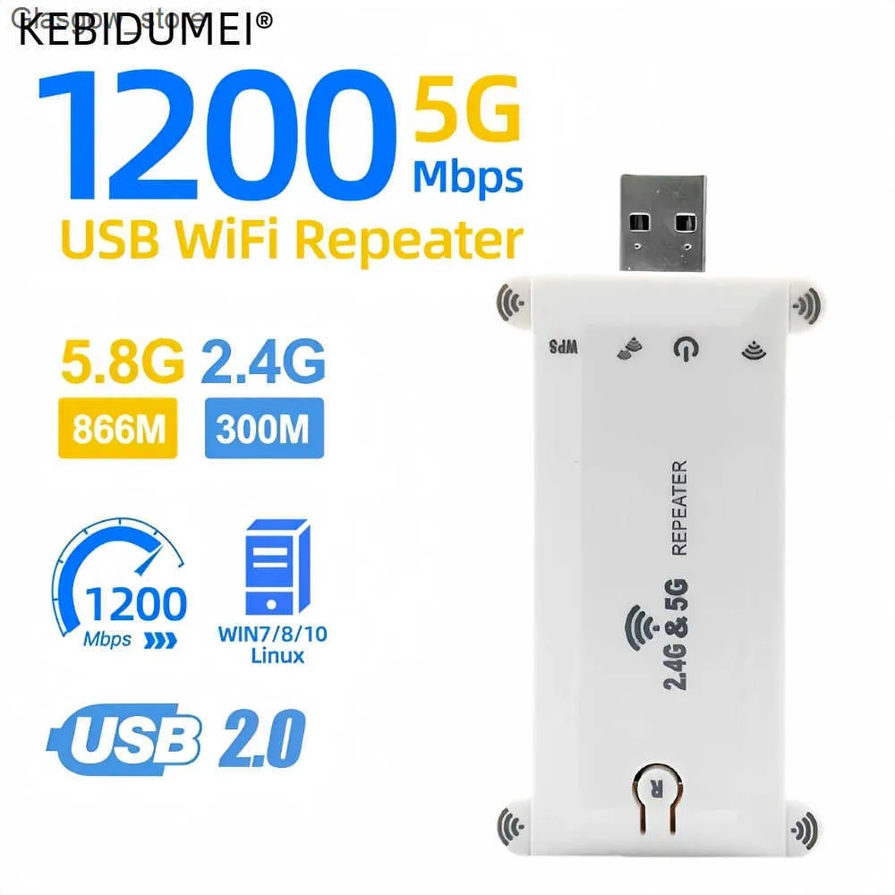 Portable 1200Mbps Car Usb Wifi Router With USB Extender, Dual Band WiFi ...