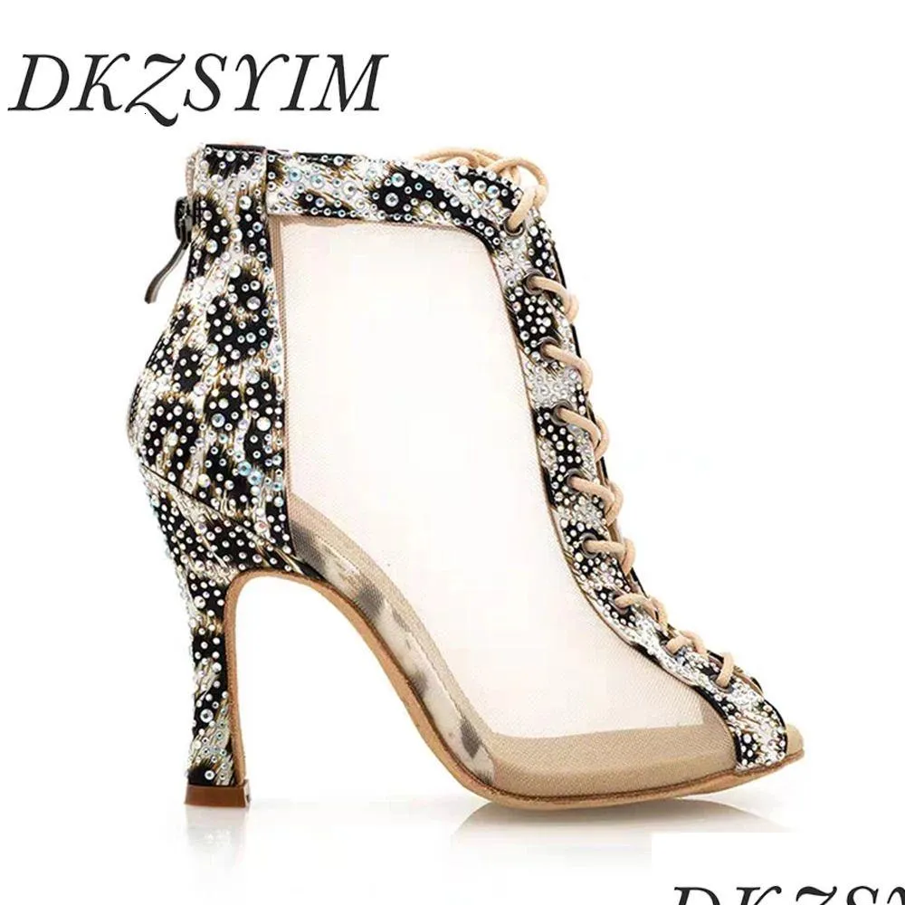 DHKZSYIM Women's High Heel Latin Stiletto Party Rieker Ladies Boots ...