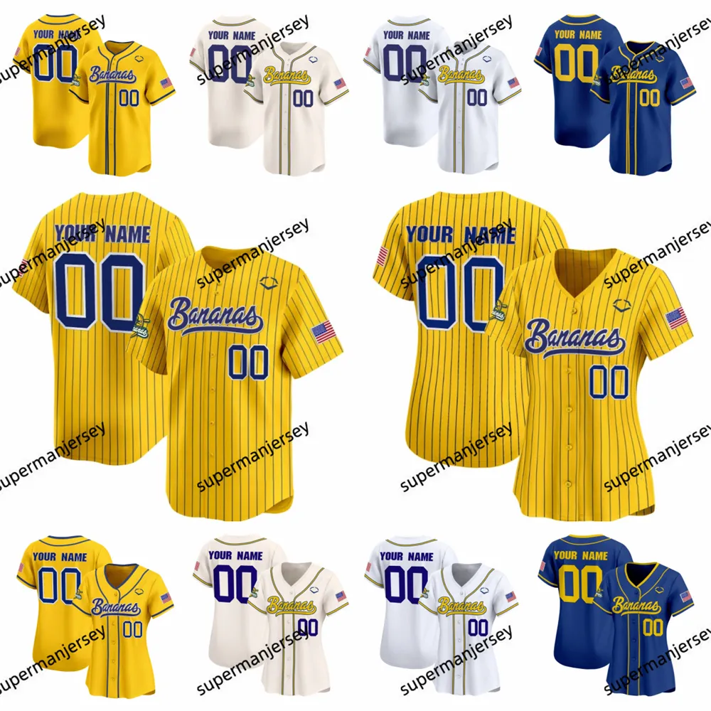 Custom Savannah Banana Baseball Jersey Bill LeRoy 17 Brandon Crosby ...