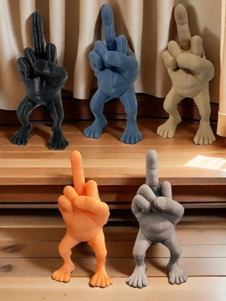3D Printed Middle Finger Figure With Legs Desktop Statue Decoration ...