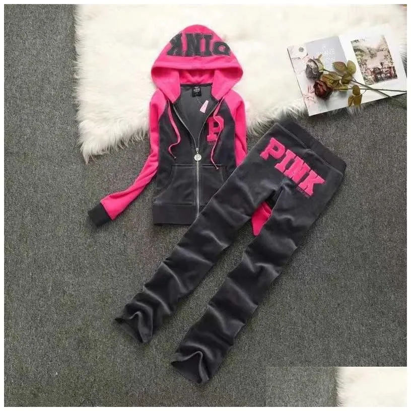 Velvet Bratz Tracksuit Set For Women Hoodie And Embroidered Letter ...