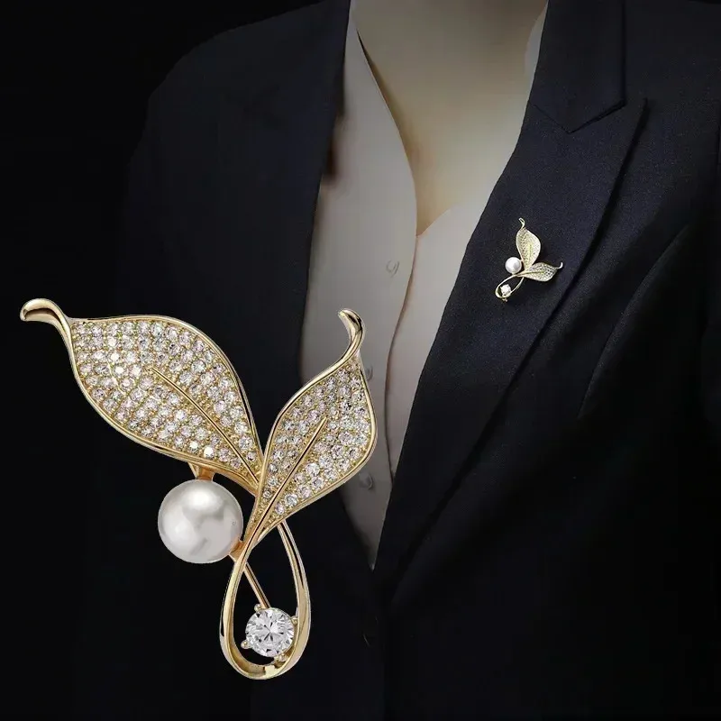 Elegant Pearl & Flower Alloy Brooch Pin - Lapel Pin, Breastpin, Corsage ...