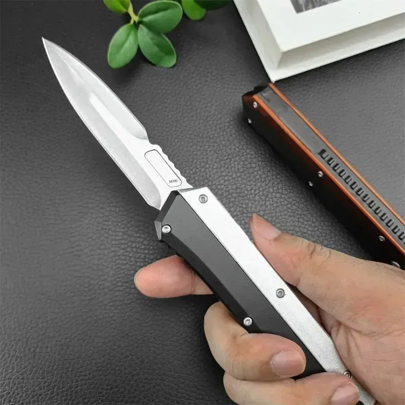 EDC Pocket Folding Knife 440C Blade Zinc Alloy Handle With Nylon Sheath ...