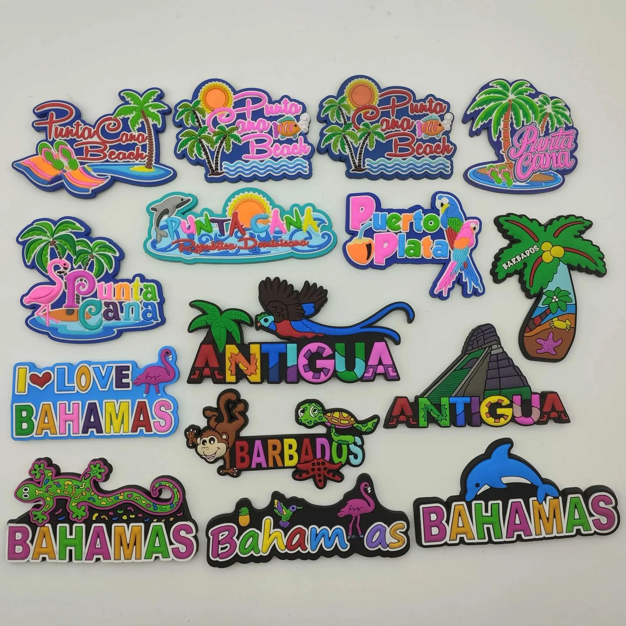 Caribbean Island Fridge Magnets - Bahamas, Barbados, Punta Cana ...