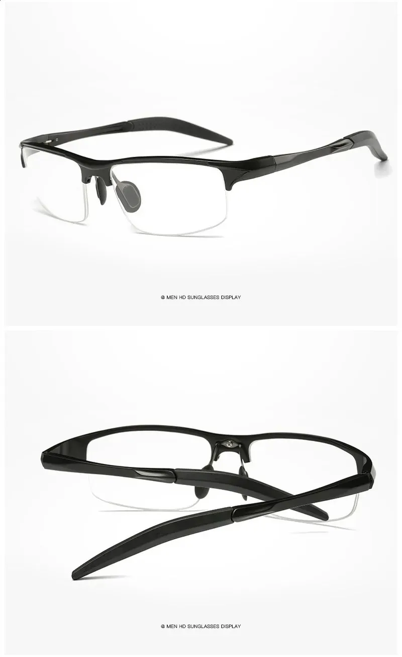 Aluminum Eyeglasses Frame for Men Retro Solid Gold Metal Myopia ...