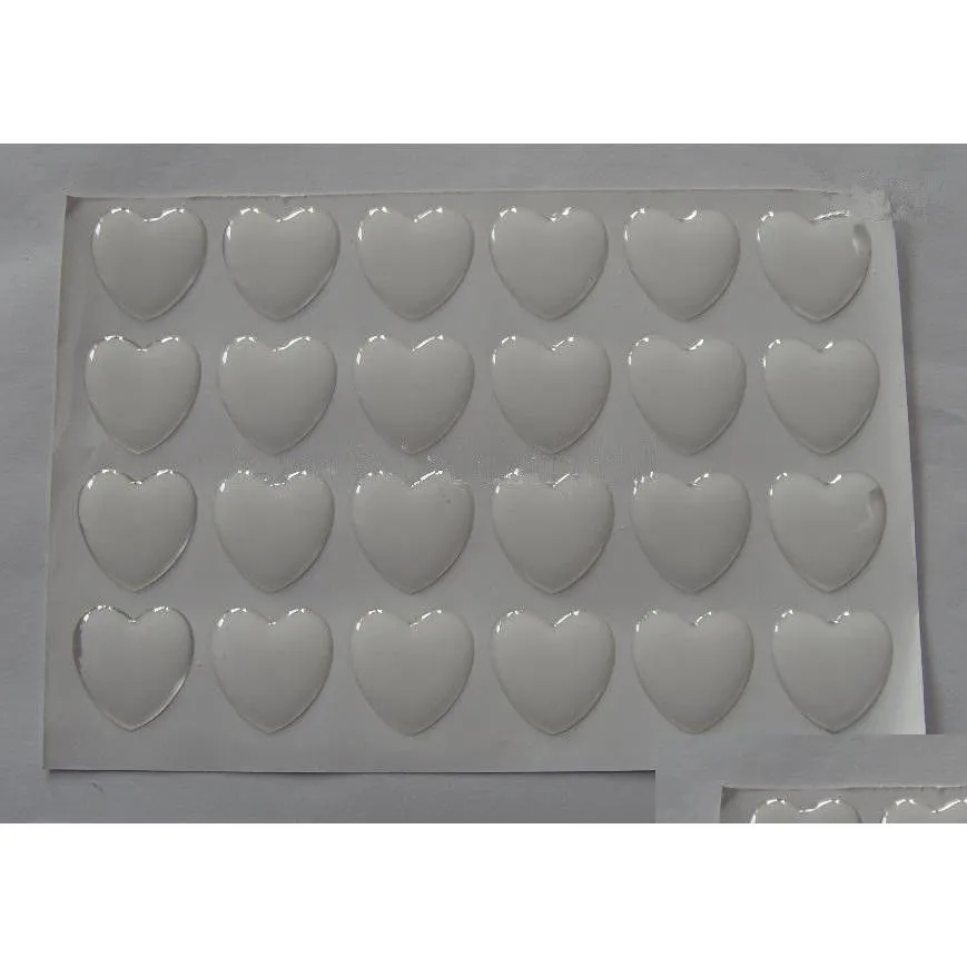 Heart Epoxy Dome Stickers 1.25mm Clear Resins Dome For Arts And Crafts ...