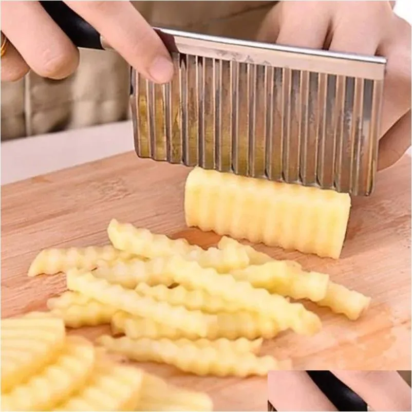 2024 Wavy Edged Stainless Steel Potato Knife For Fruit & Vegetable ...